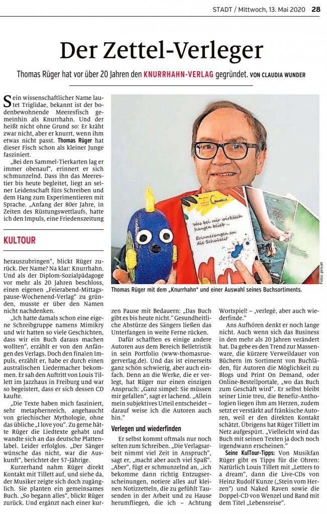 KulTour - Thomas Rüger - Wundertexte